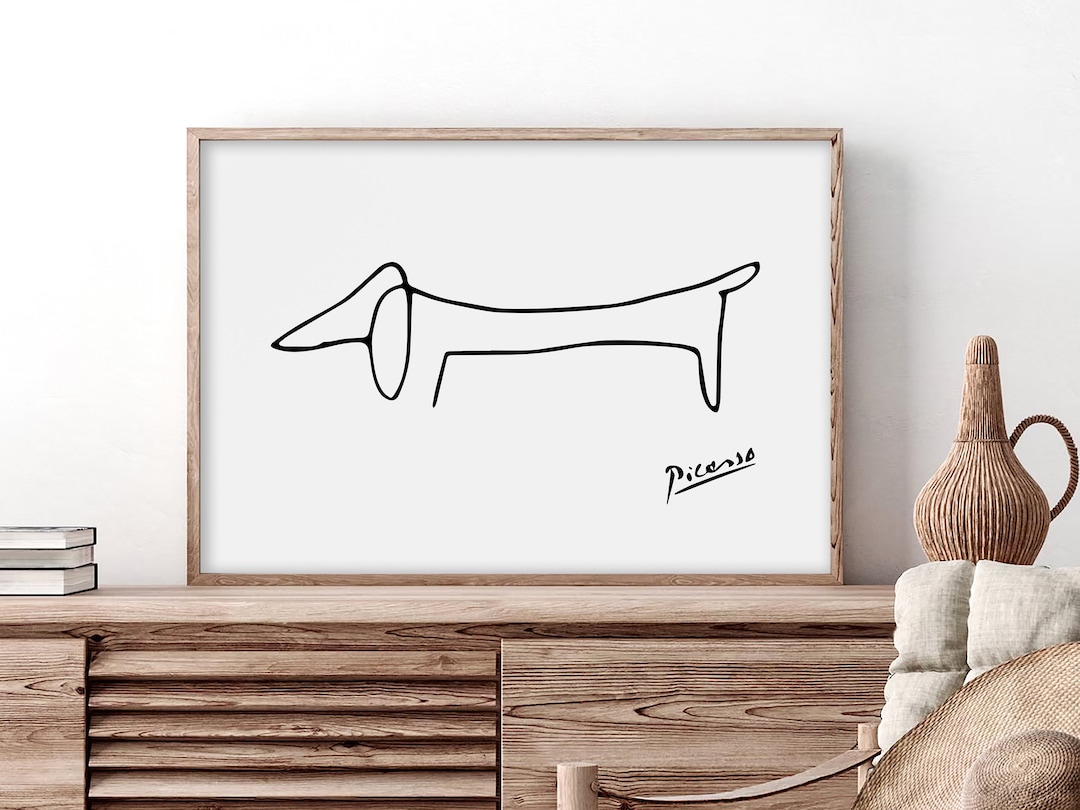 Picasso Dog Print | Picasso Animal Art | Picasso Line Drawing Modern ...