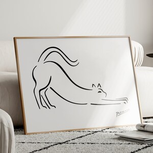 Picasso Cat Print Picasso Animal Art Picasso Line Drawing Modern ...