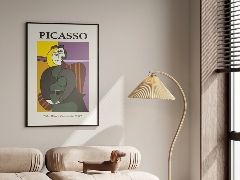 Picasso Print the Red Armchair Exhibition Wall Art Print - Etsy