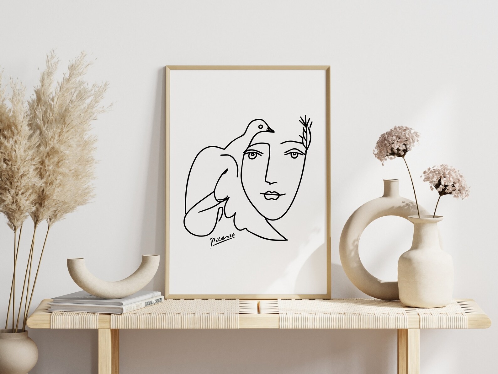Picasso Line Art Print | Poster One Line | Picasso Female Face Art ...