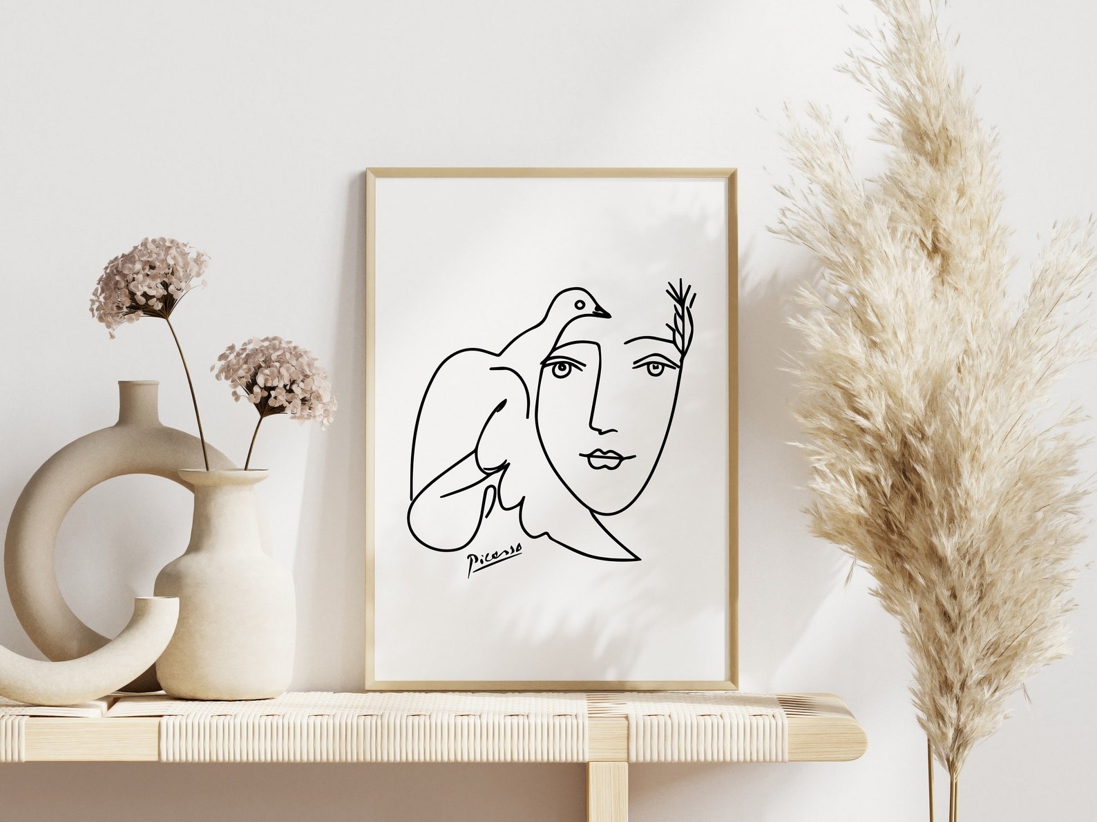 Picasso Line Art Print | Poster One Line | Picasso Female Face Art ...