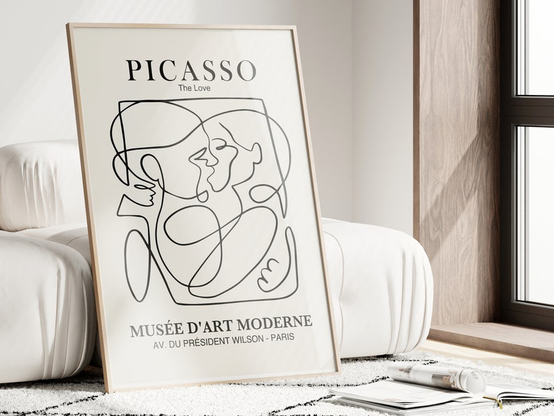 Picasso the Love Print One Line Art Picasso Poster - Etsy
