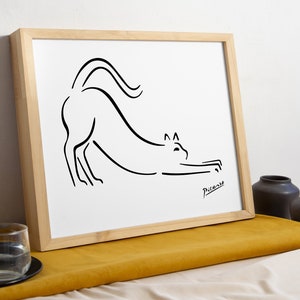 Picasso Cat Print Picasso Animal Art Picasso Line Drawing Modern ...