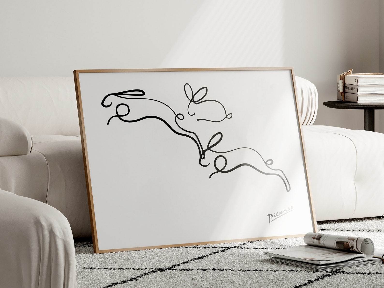 Picasso Rabbit Print | Picasso Animal Art | Picasso Line Drawing ...
