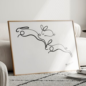 Picasso Rabbit Print | Picasso Animal Art | Picasso Line Drawing ...