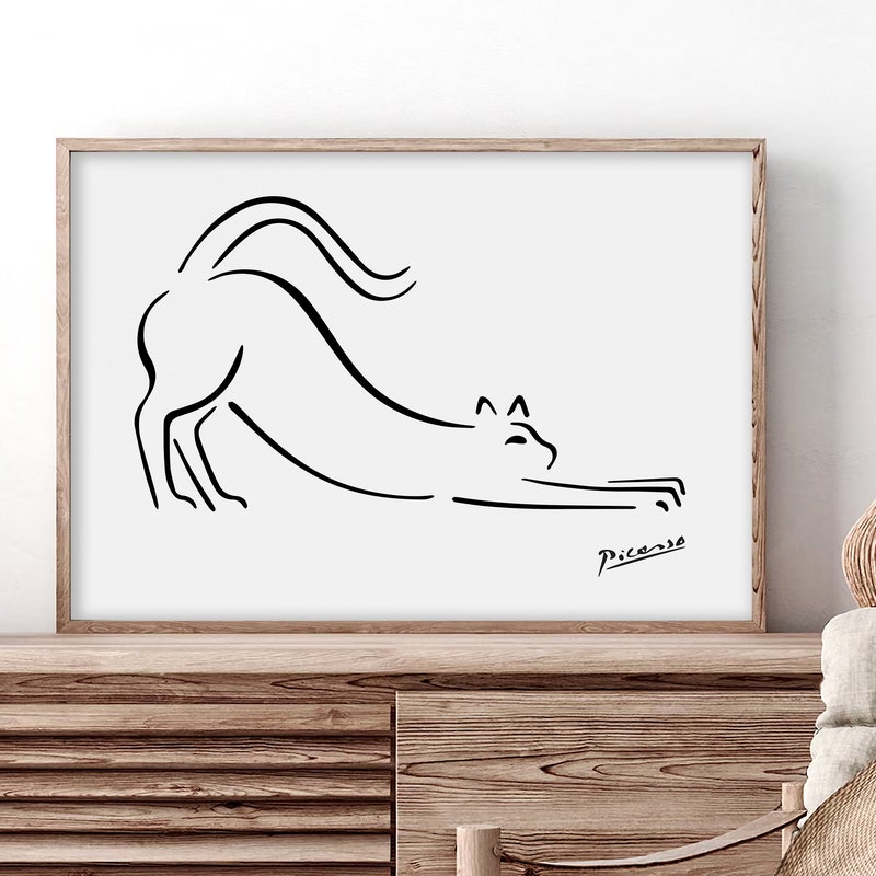 Picasso Cat - Etsy