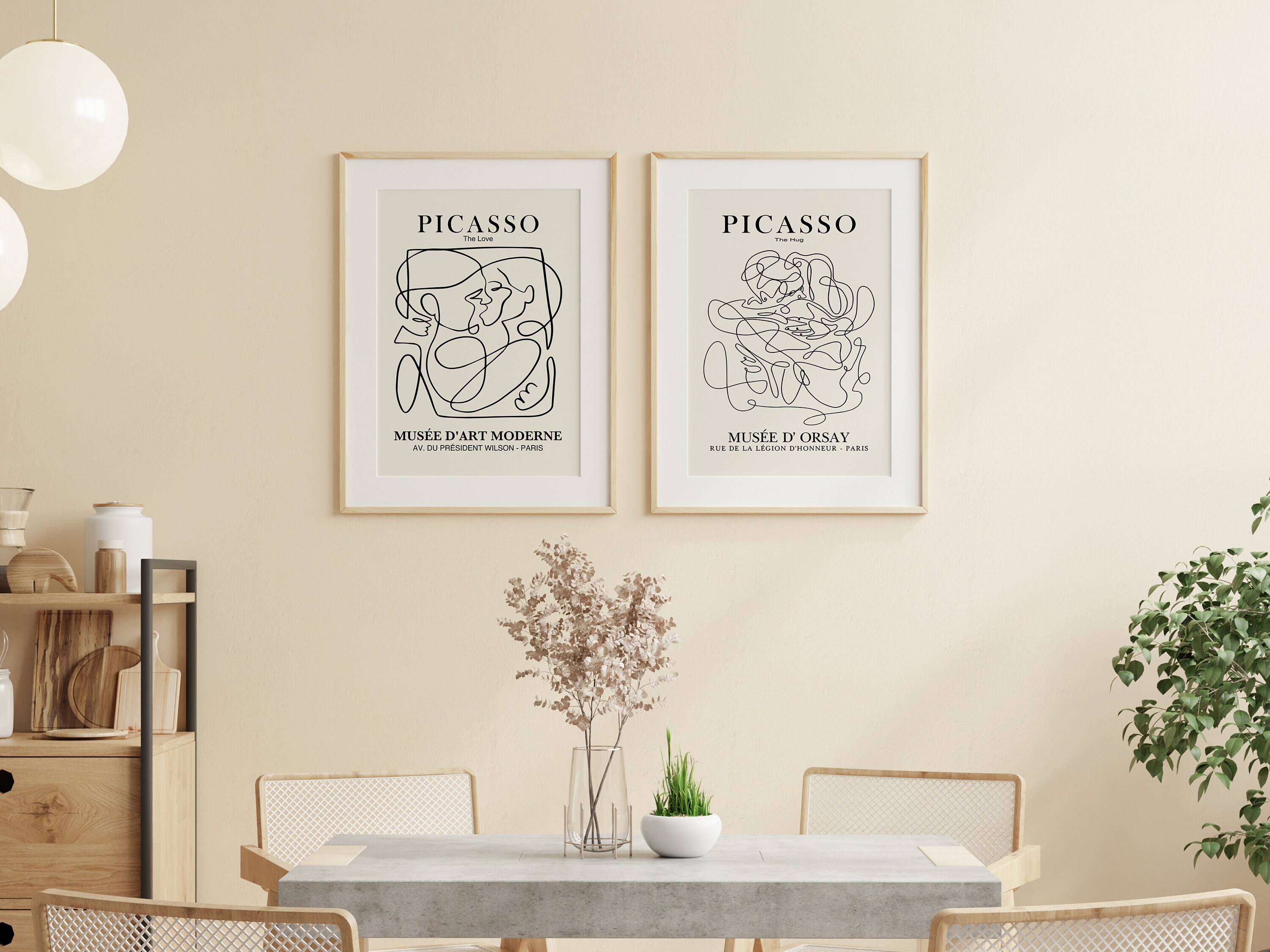 Picasso Set of 2 Exhibition Prints | Picasso the Love | Picasso the Hug ...