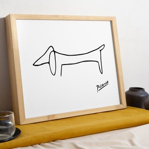 Picasso Dog Print Picasso Animal Art Picasso Line Drawing Modern ...