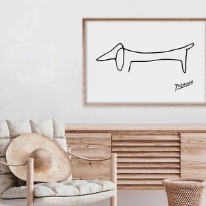 Picasso Dog Print Picasso Animal Art Picasso Line Drawing Modern ...