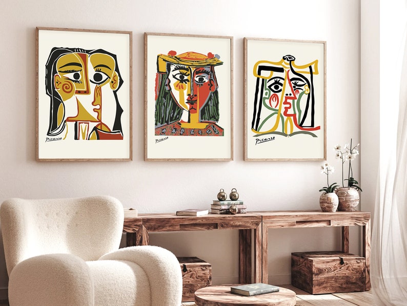 Picasso Set of 3 Prints Picasso Printable Download Pablo Picasso Wall ...