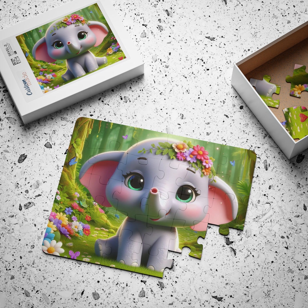Elephant Kids Puzzle, 30-piece, Fun and Creative Jigsaw Idea for a Cozy ...