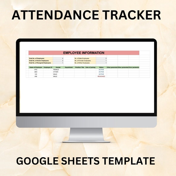 Employee Attendance Tracker Excel Template - Etsy