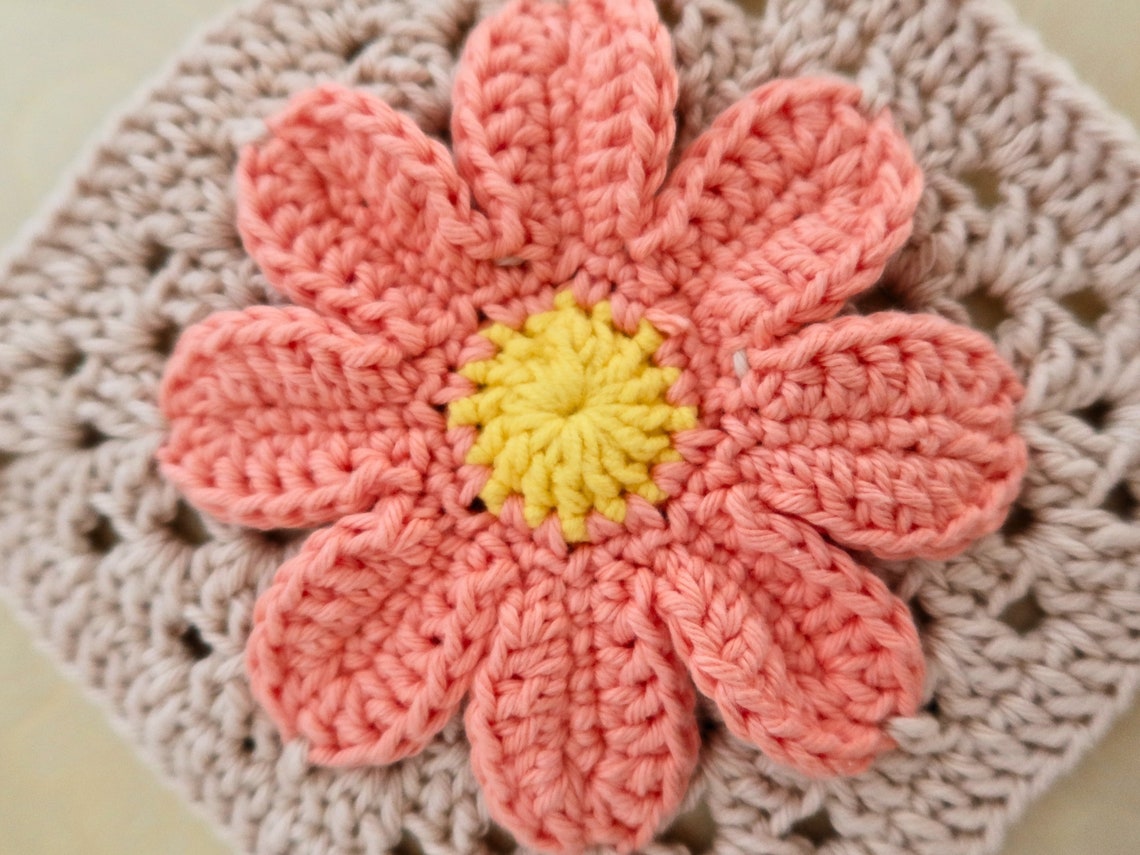 PDF Granny Flower Square Crochet Pattern in English Detailed - Etsy