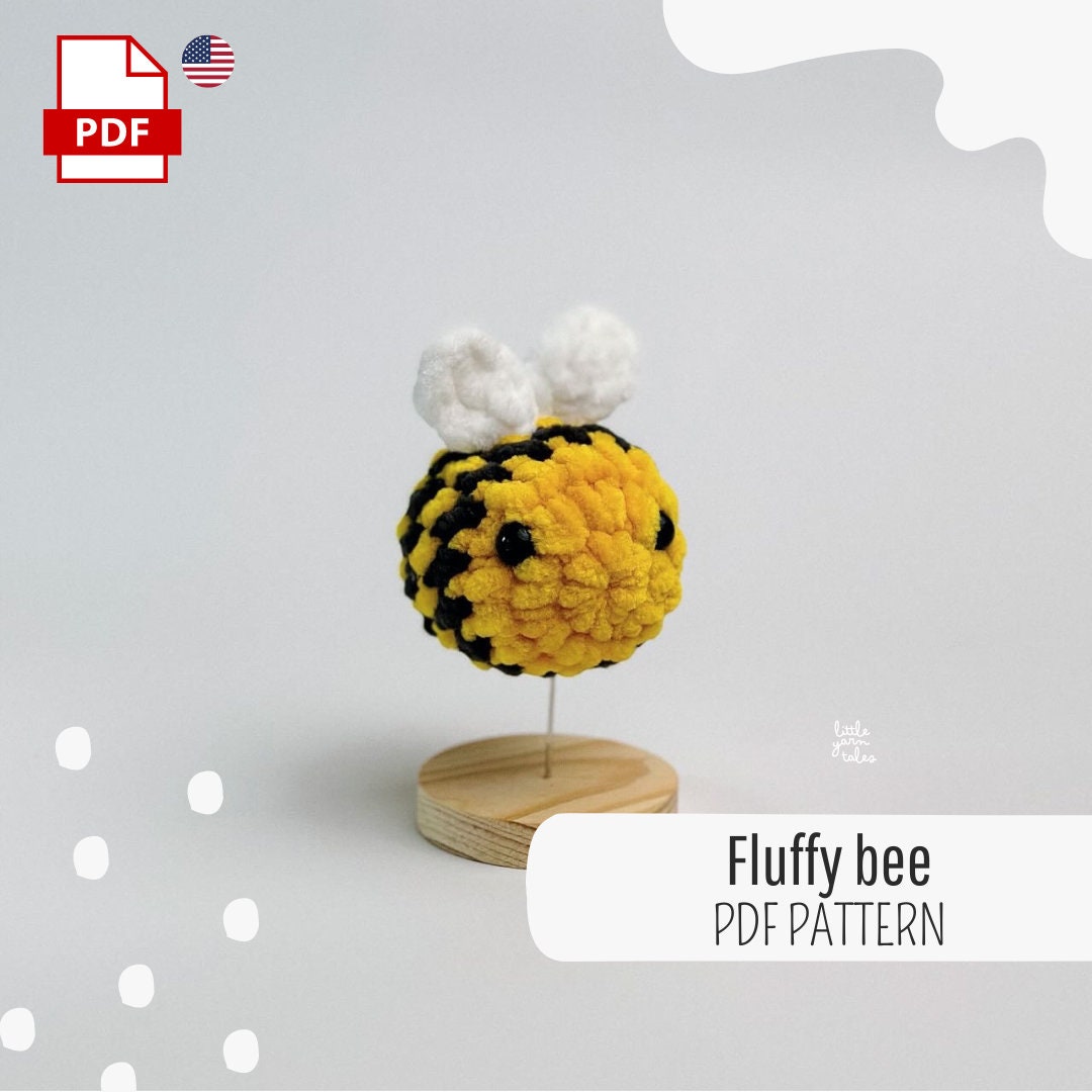 PDF Fluffy BEE Amigurumi Pattern in English - Detailed PDF With Step-by ...