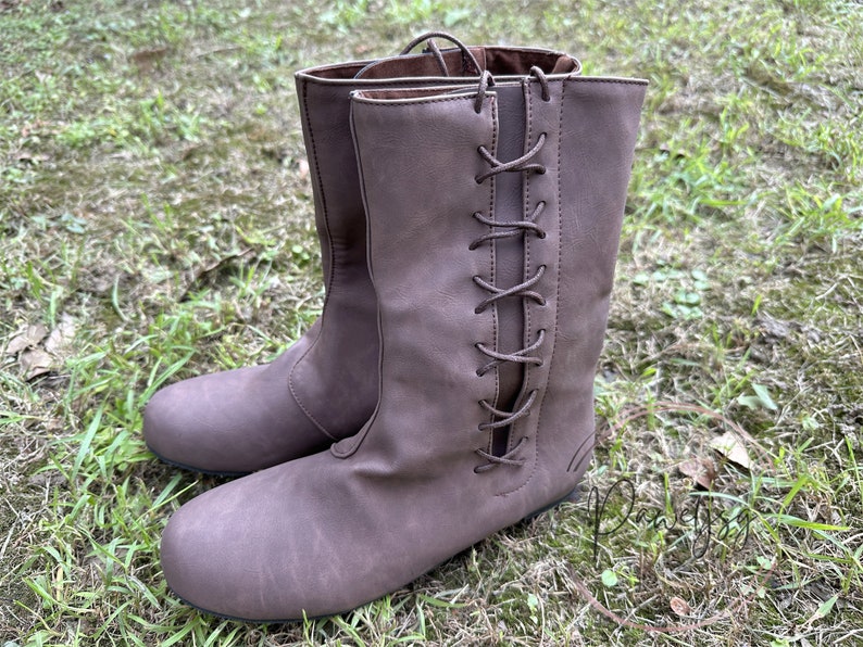 Brown Viking Medieval Boots Ren Faire Viking Boots Shoes - Etsy
