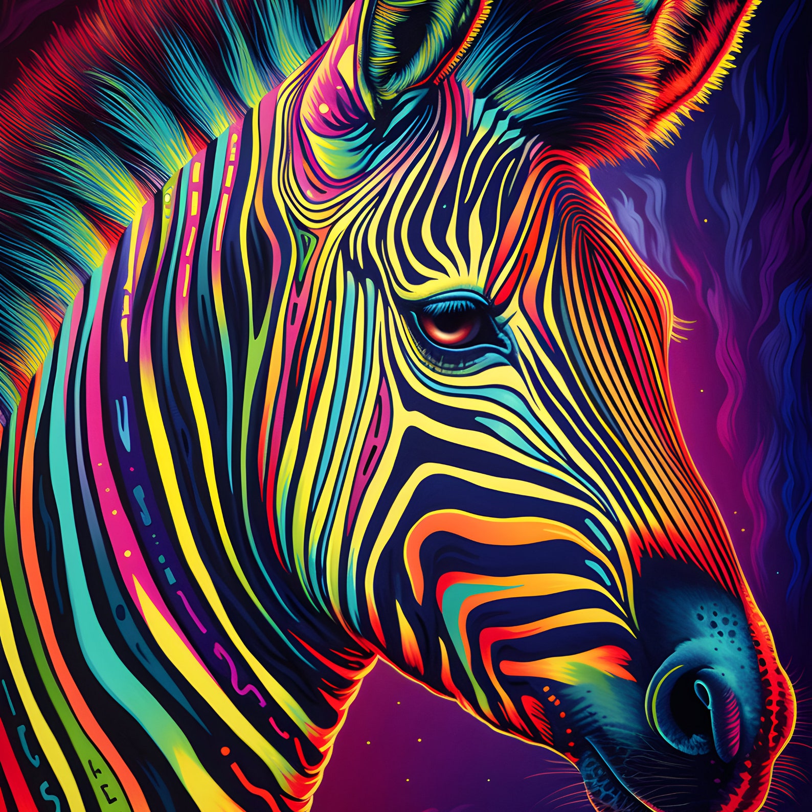 Printable Colorful Animal Art | Wall Art | Living Room | Childs Room - Etsy
