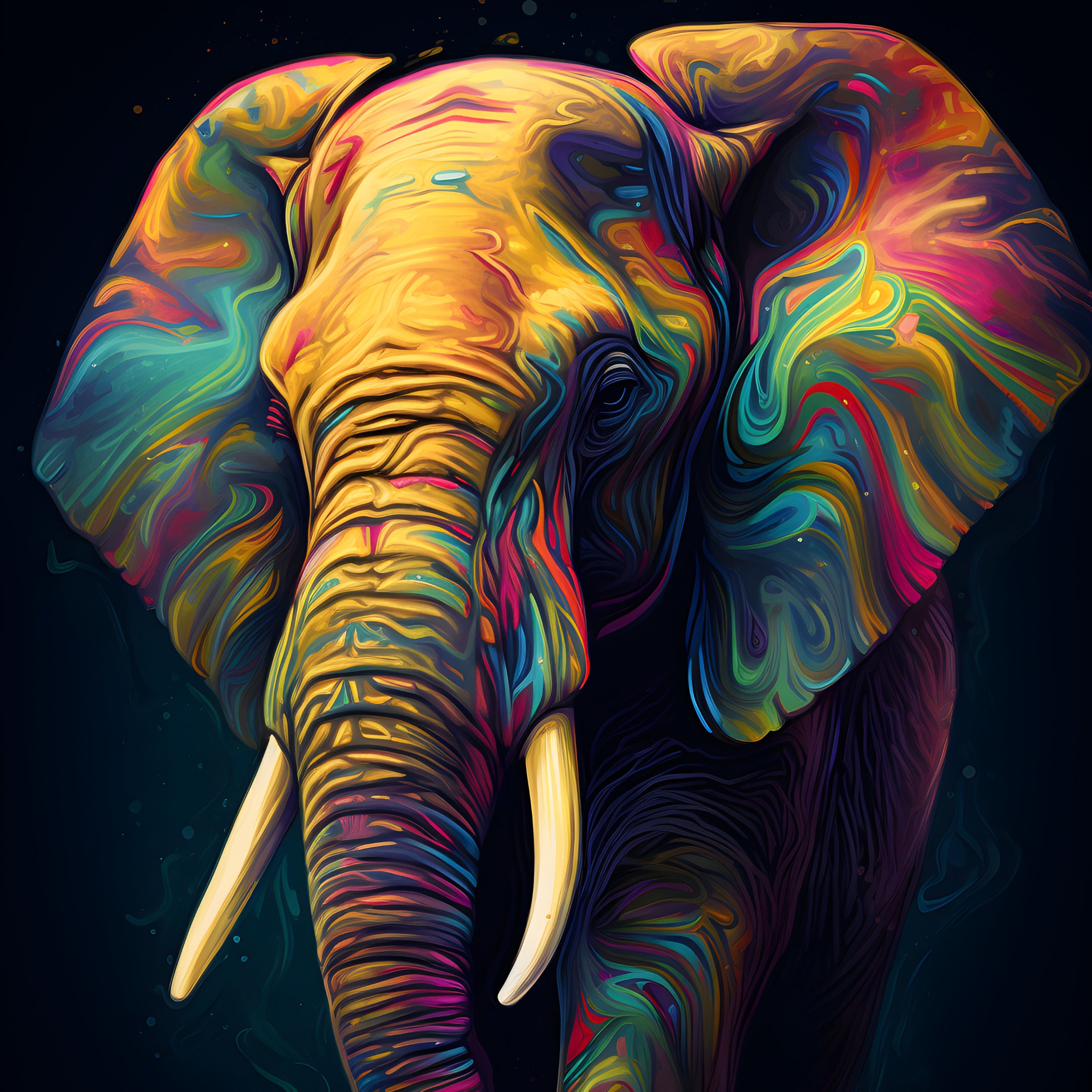 Printable Colorful Animal Art | Wall Art | Living Room | Childs Room - Etsy