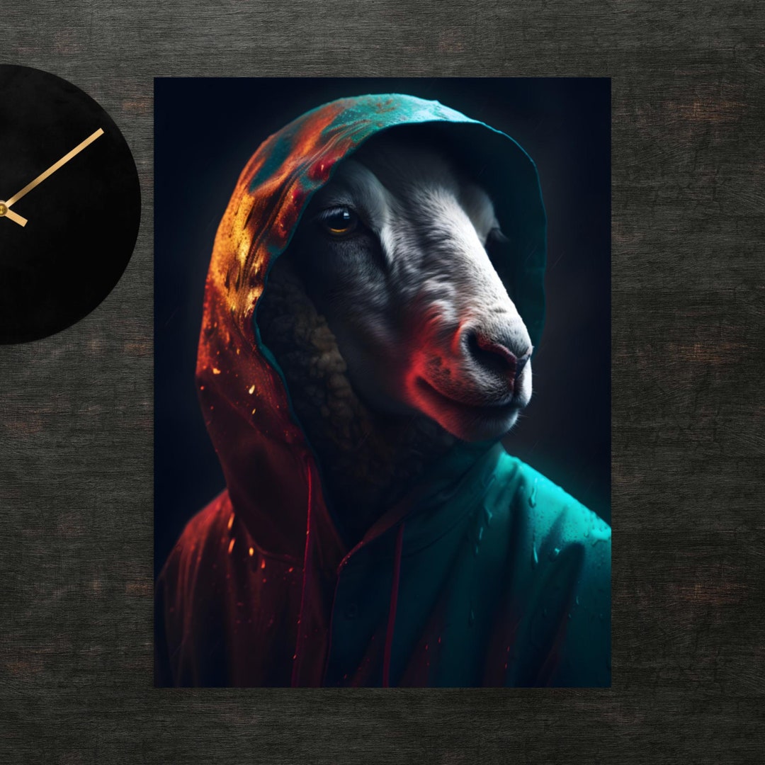 Sheep in Raincoat Poster | Sheep Art | Wall Art | Art Print | Poster ...