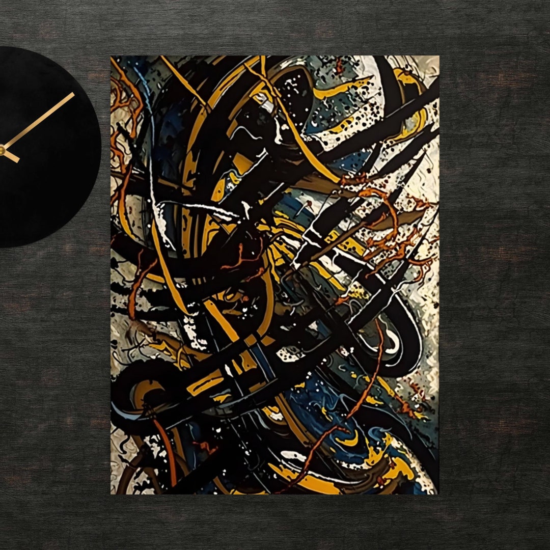 Abstract Art Poster | Jackson Pollock Inspired Print | Expressionism ...