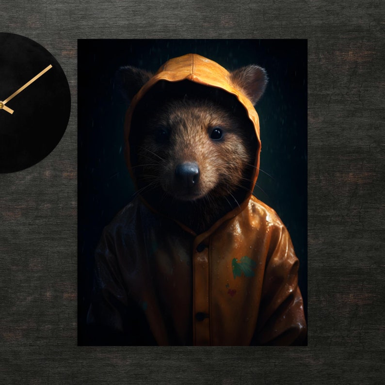 Quokka in Raincoat Poster | Quokka Art | Wall Art | Art Print | Poster ...