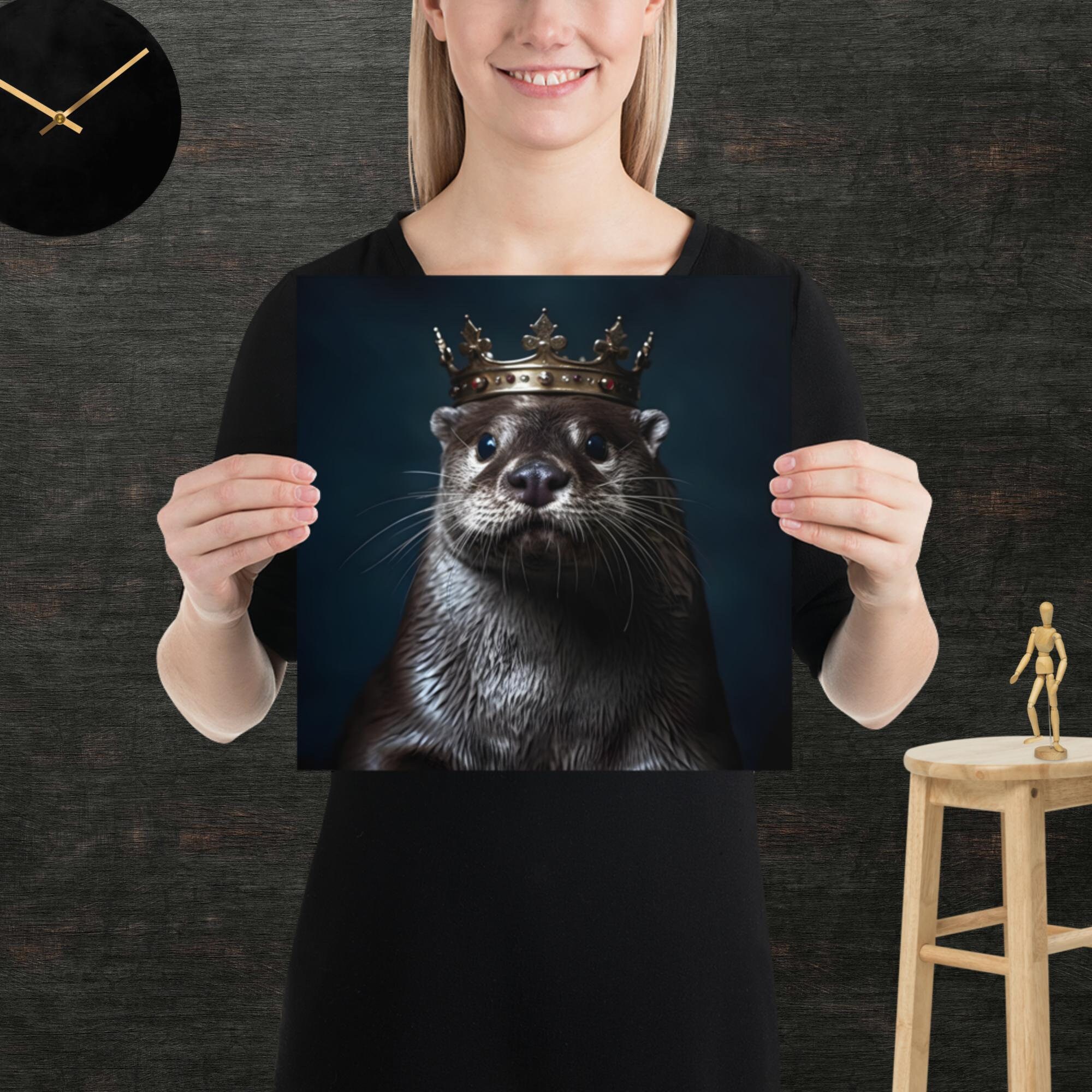 König Otter Kunstdruck | Lustiges Tier mit Krone Poster - Etsy.de