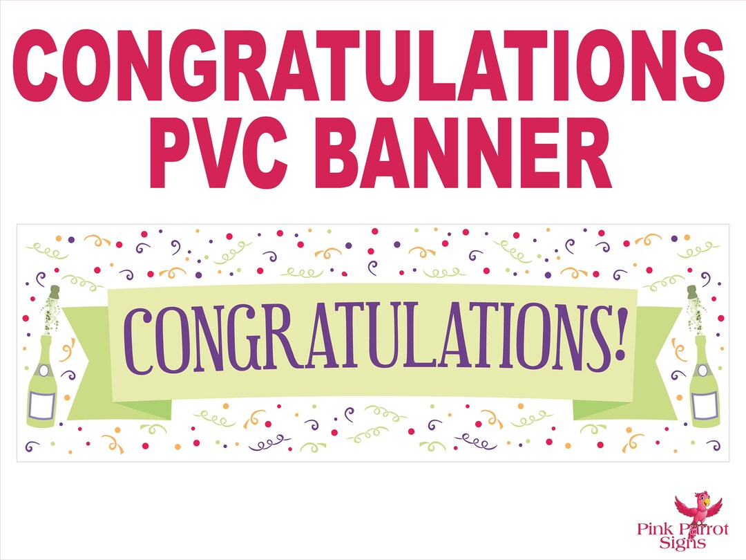 Congratulations PVC Indoor/outdoor Banner 4 Sizes - Etsy