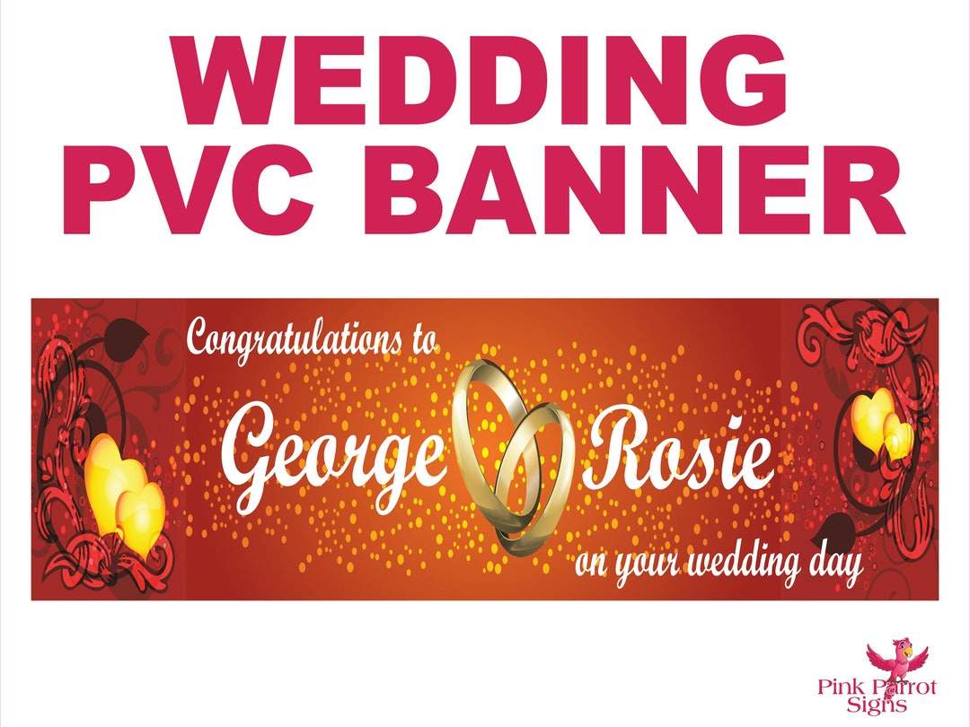 Personalised Wedding Banners 3 X 2m X 0.6m - Etsy