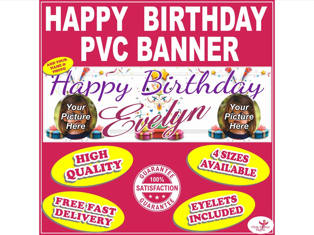 Children's Happy Birthday PVC Indoor/outdoor Banner 4 - Etsy