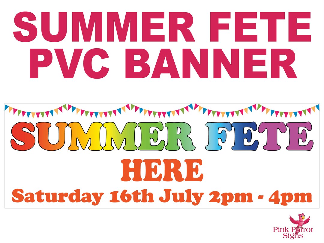 Summer Fete Advert PVC Banner in 4 Sizes - Etsy