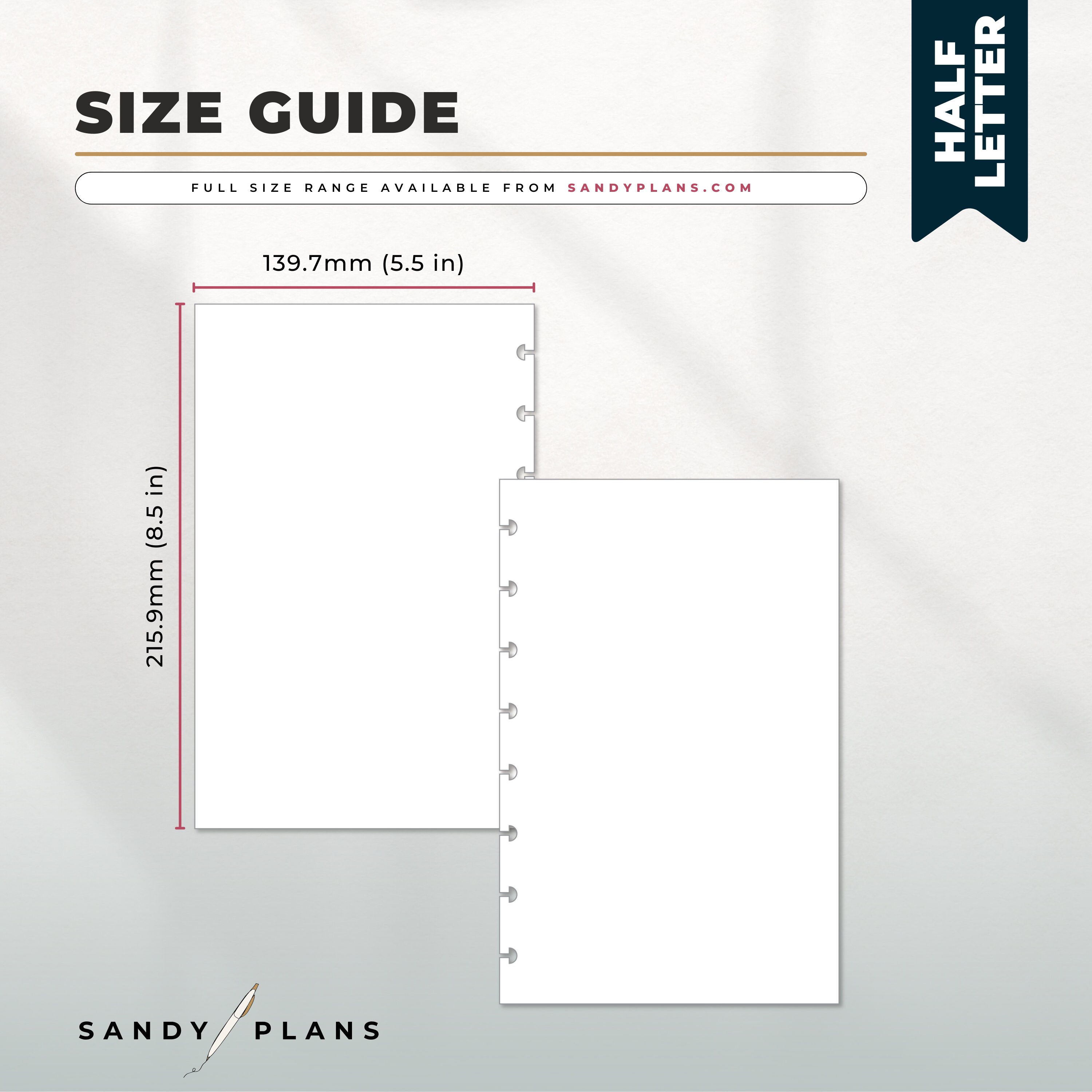 GTD Inbox Dashboard | HALF LETTER | Printable Planner Insert ...