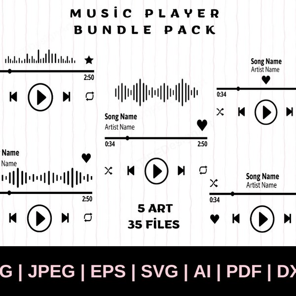 Music Player Svg - Etsy