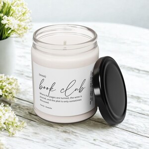 Book Club Candle, Book Club Members Hostess Gift, Silent Book Club ...