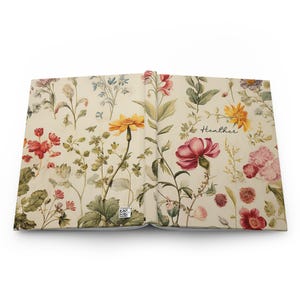 Custom Name Floral Journal, Personalized Wildflower Keepsake Daily ...