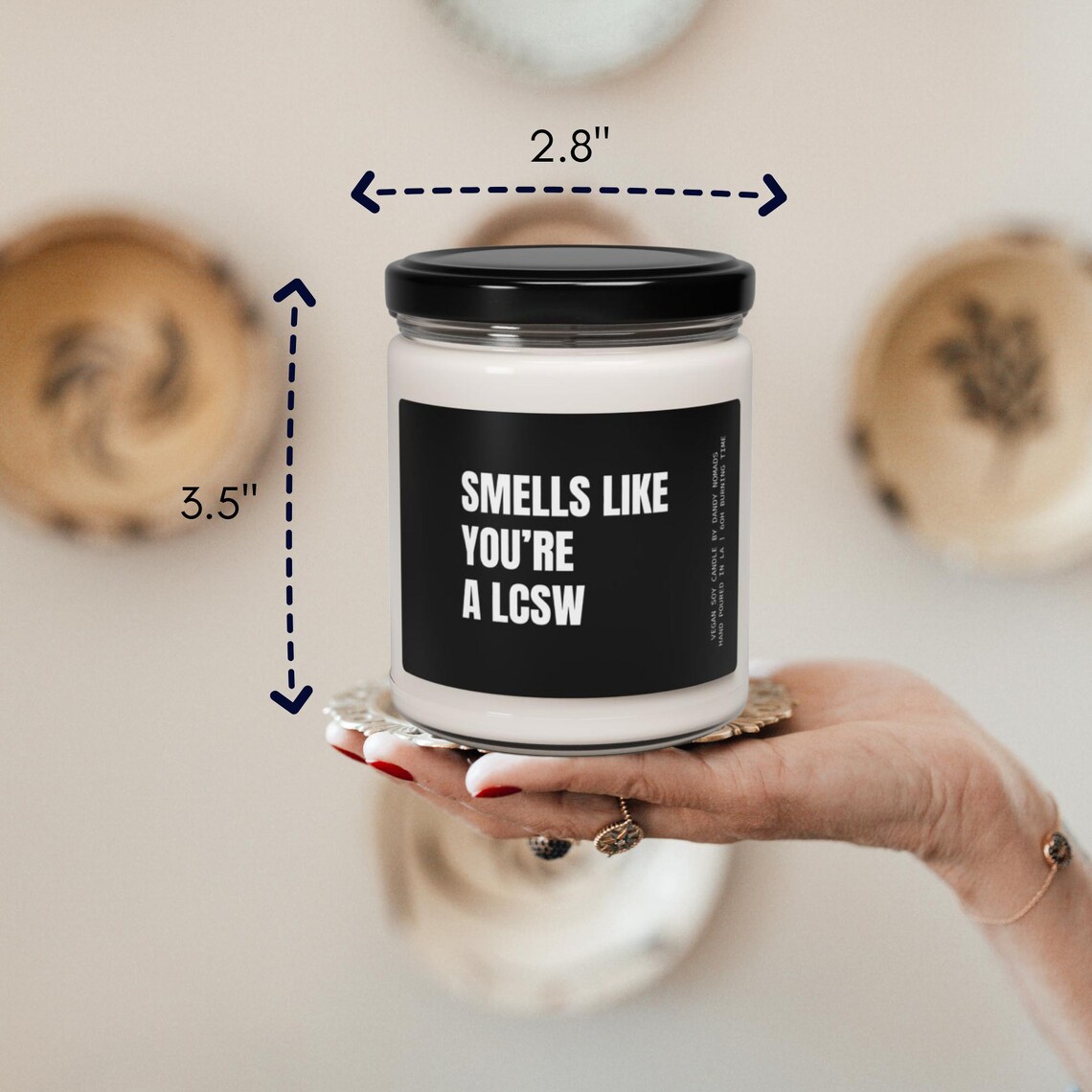 LCSW Graduation Gift Funny Scented Candle Social Work Gift for Licensed ...