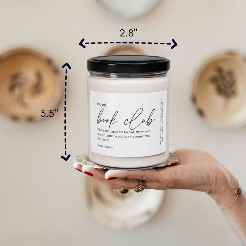 Book Club Candle, Book Club Members Hostess Gift, Silent Book Club ...