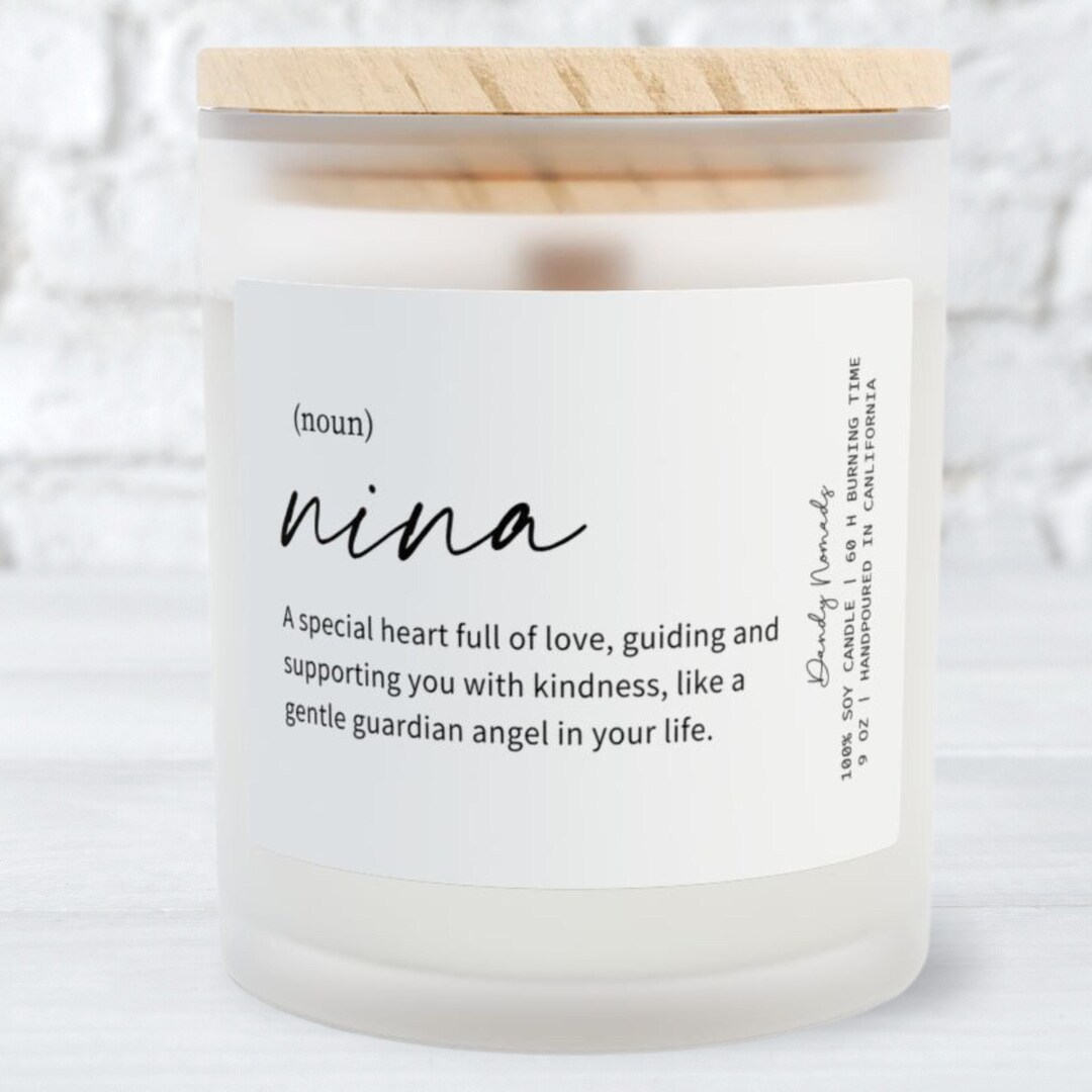 Nina Candle, Gift for Madrina, Frosted Glass Scented Candle, Madrina ...