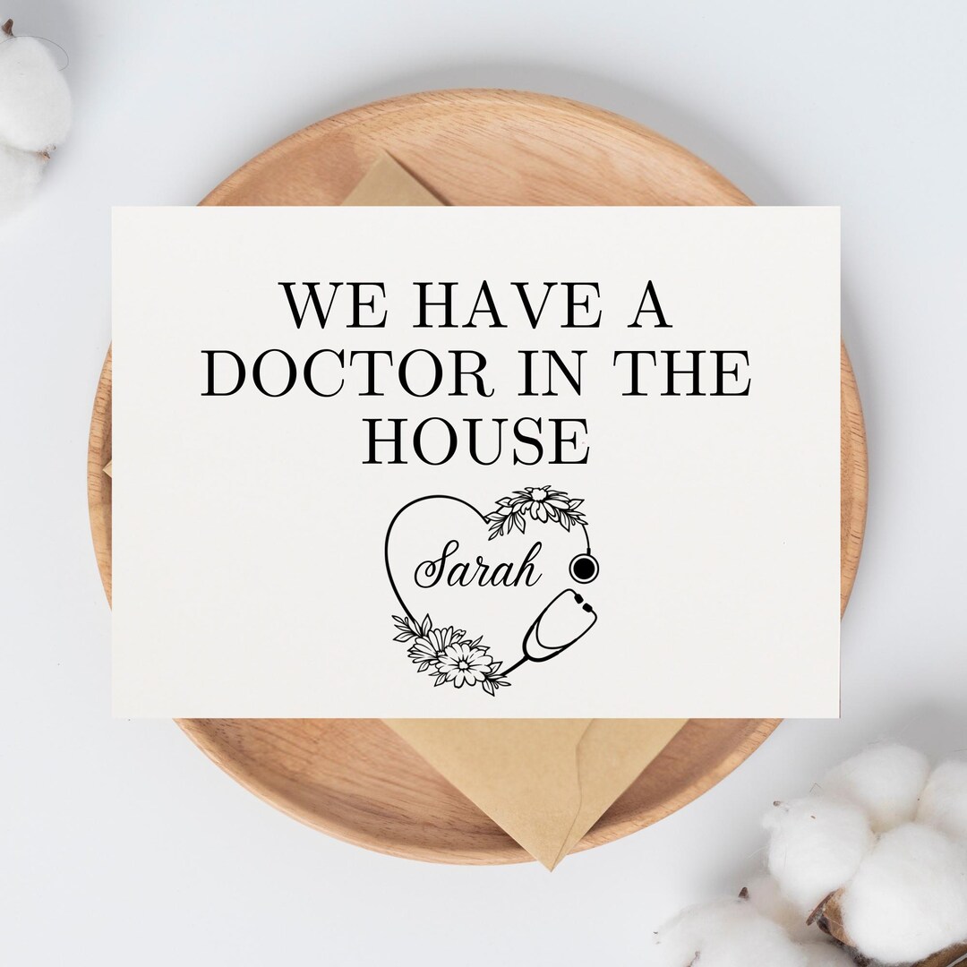 Custom New Doctor Greeting Card, Personalized Medical Doctor Graduation ...