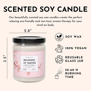 Sakura Candle Gift, Cherry Blossom Scented Candle, Sakura Home Decor ...