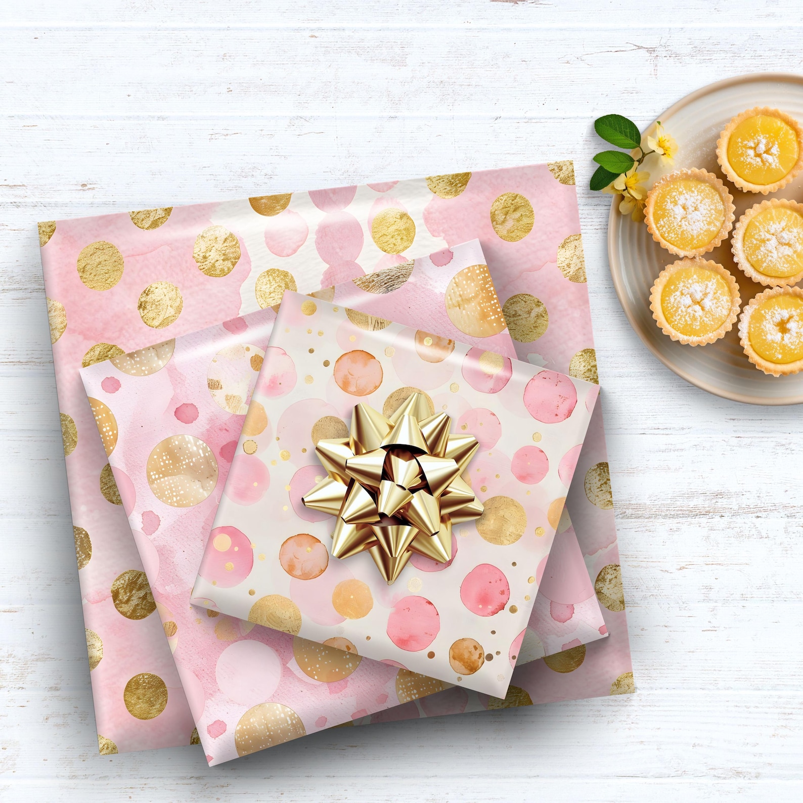 Pink Abstract Gift Wrapping Paper for Her, Birthday Gift Wrap for Girls ...