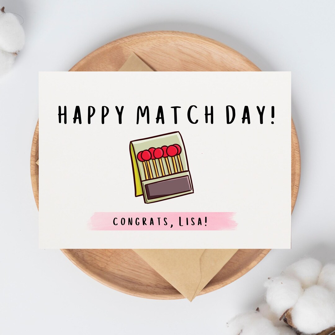 Happy Match Day Congratulations Card, Custom Residency Match Card ...