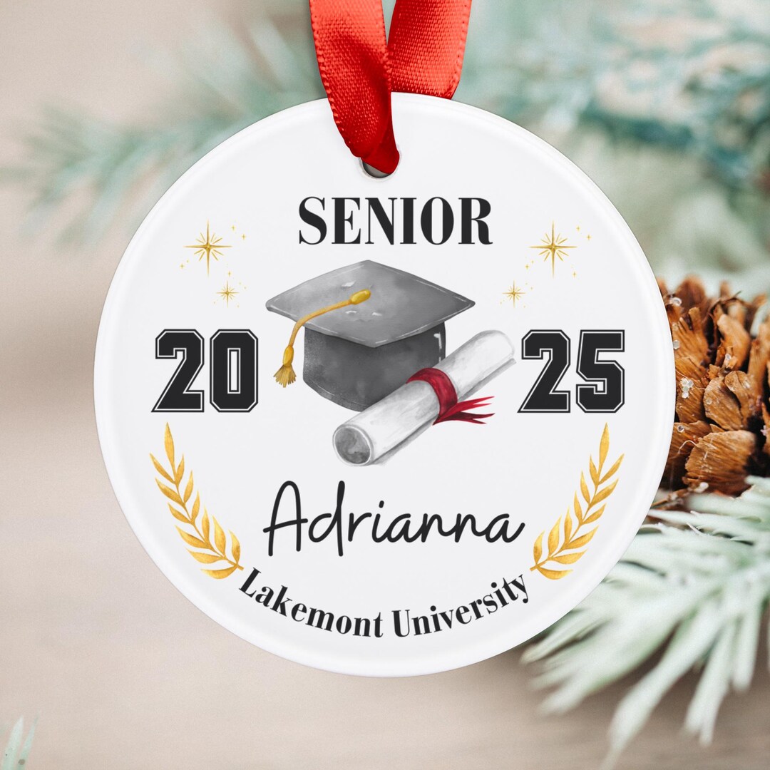 Custom Senior 2025 Ornament, Graduation Keepsake, Class of 2025 ...