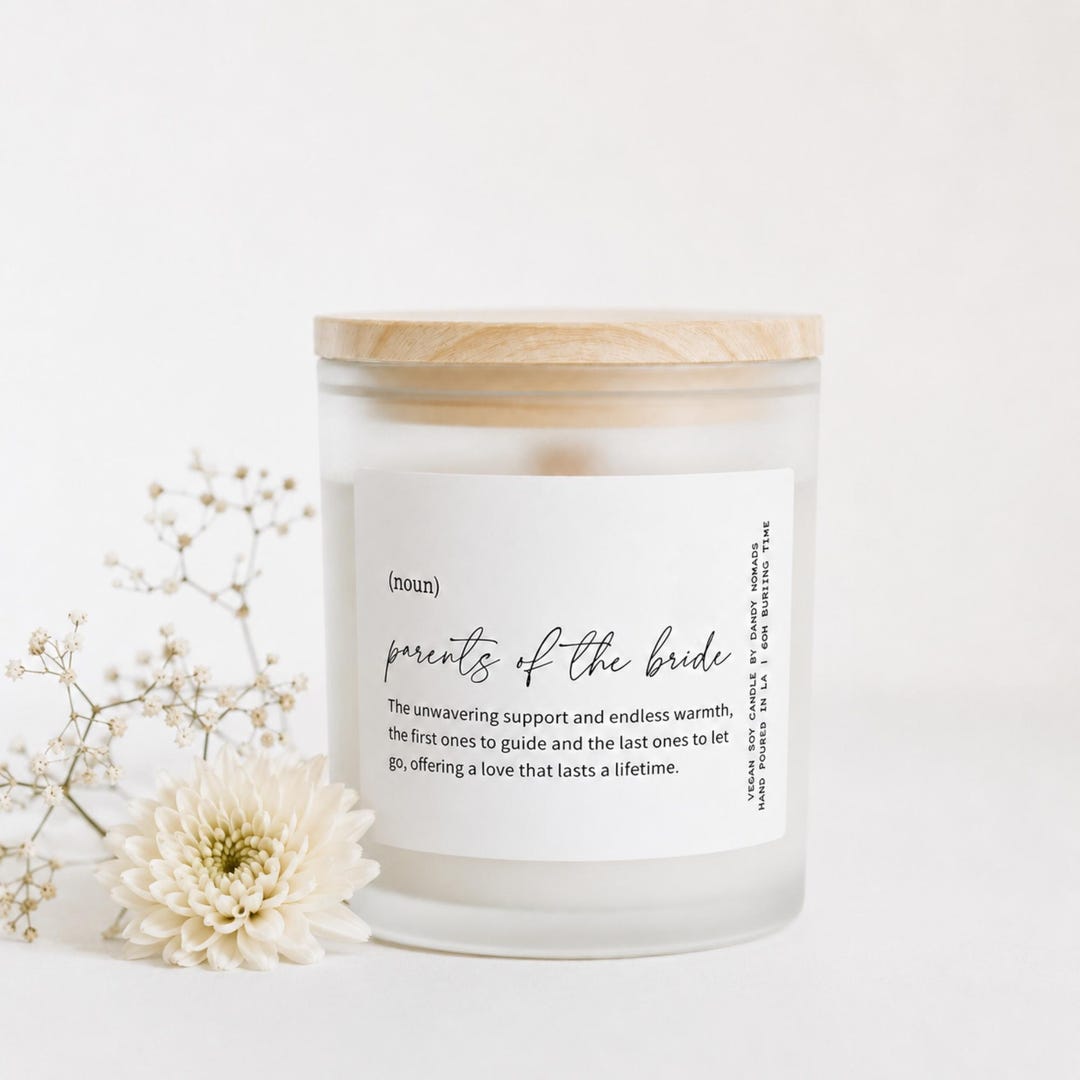 Parents of the Bride Scented Candle, Gift for Mother and Father of ...