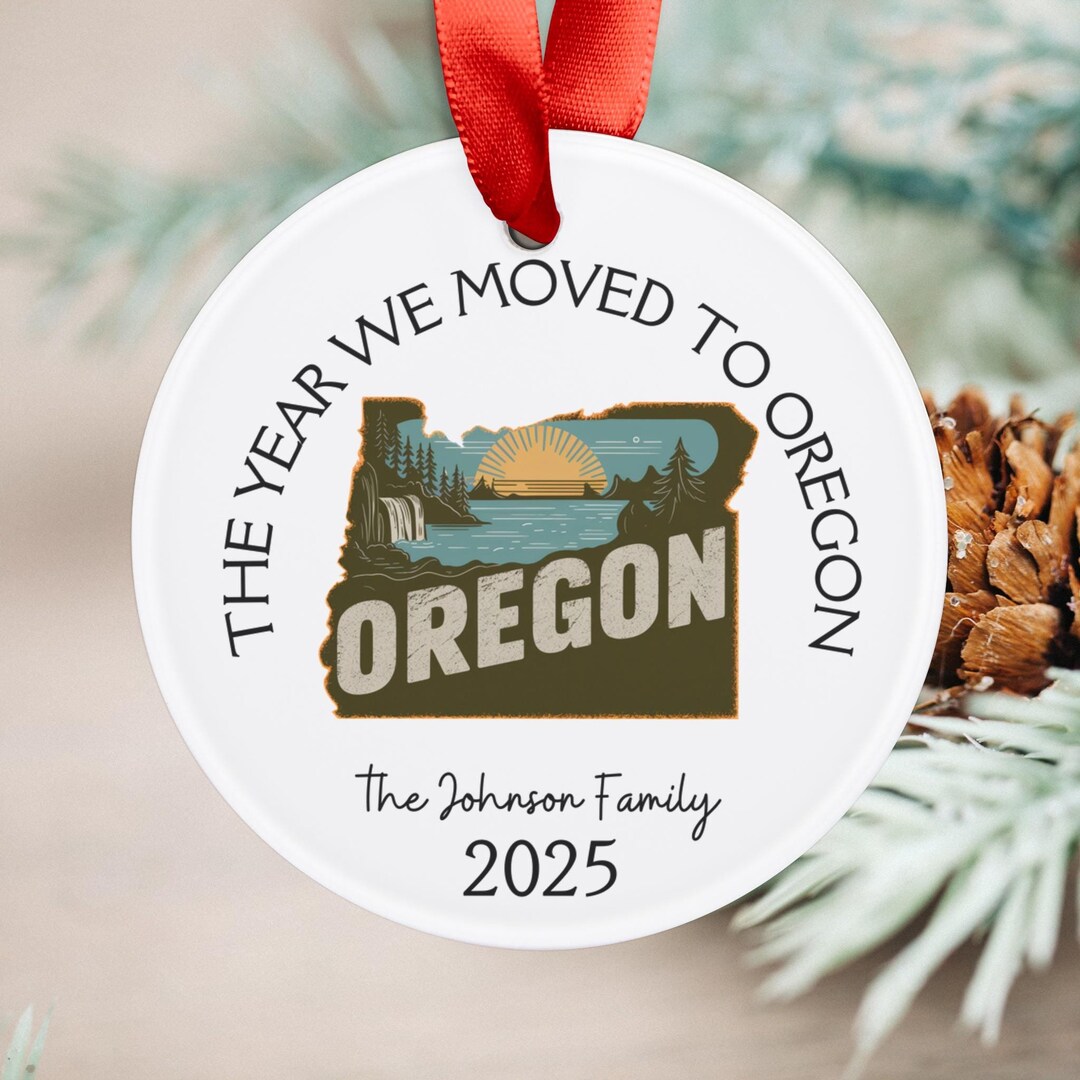 Moving to Oregon Ornament, Personalized State Ornament, Custom State ...