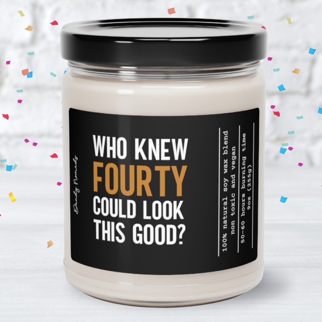 40th Birthday Gift Candle, Funny Birthday Gift, Birthday Candle ...