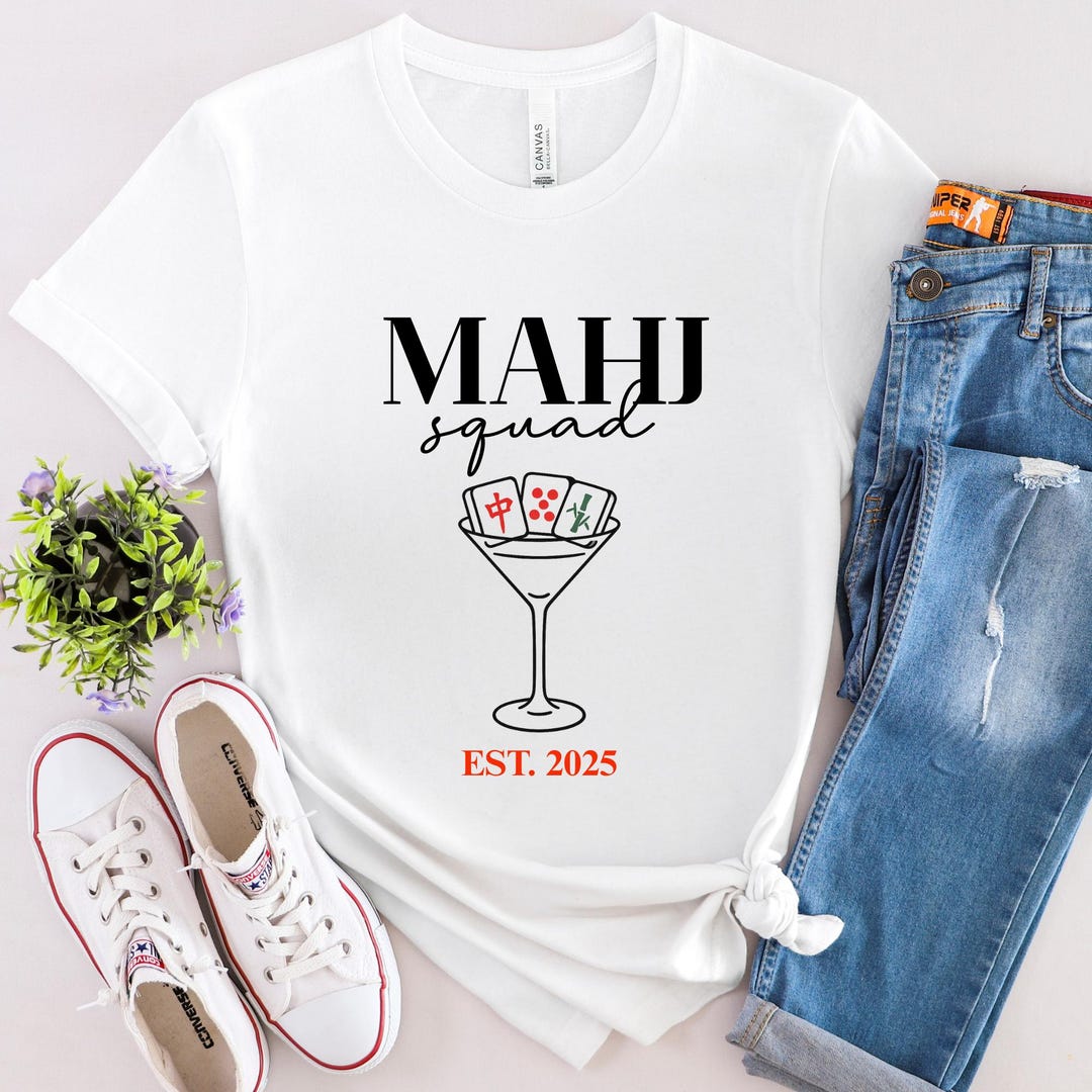Funny Mahjong Shirt, Mahj Squad T-shirt, Mahjong Game Night Tee ...