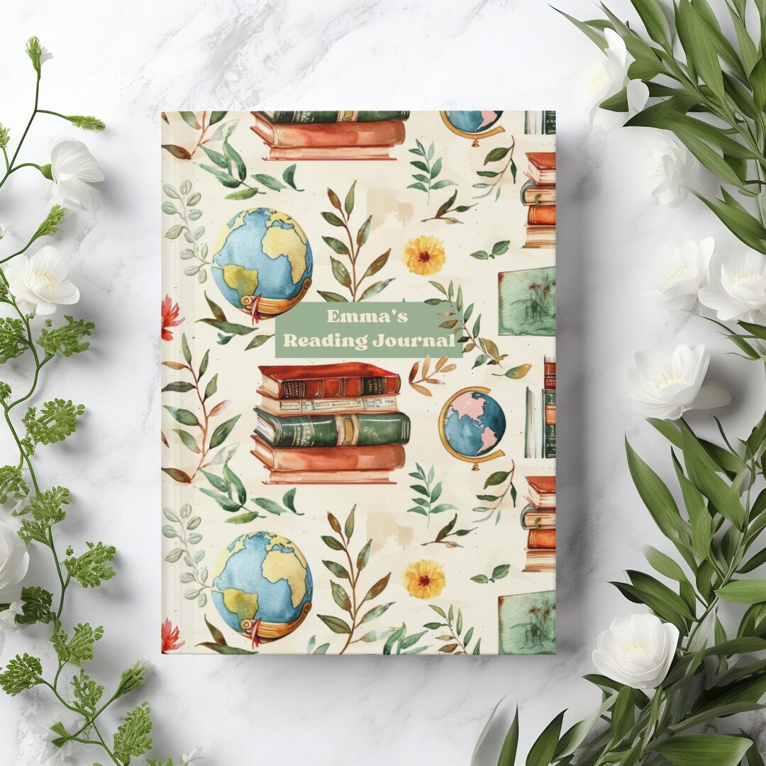 Custom Reading Journal Gift for Book Lover, Personalized Book Club Gift ...