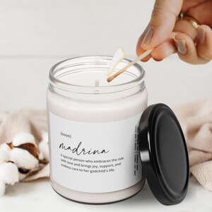Madrina Candle, God Mother Gift, Godmom Scented Candle, Madrina ...