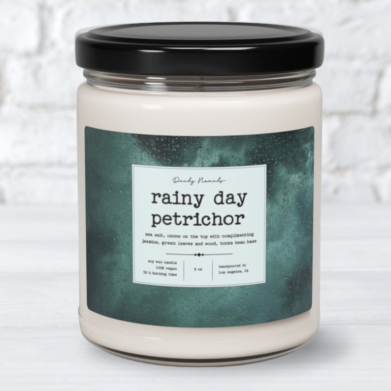 Rainy Day Petrichor Candle, the Smell of Earth After Rain, Gift for Her ...