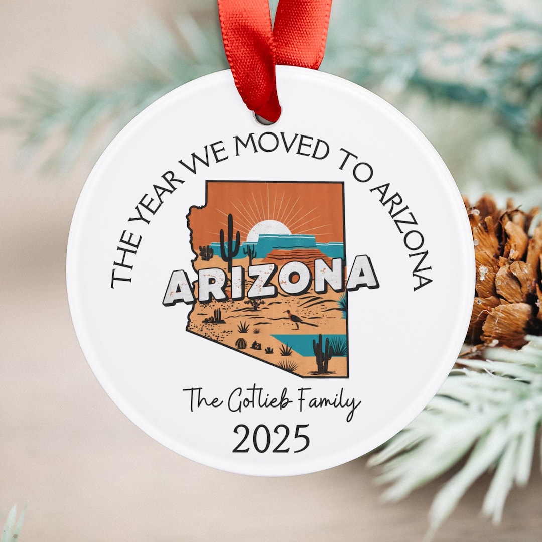 Custom State Ornament, Arizona Christmas Ornament, Moving to Arizona ...