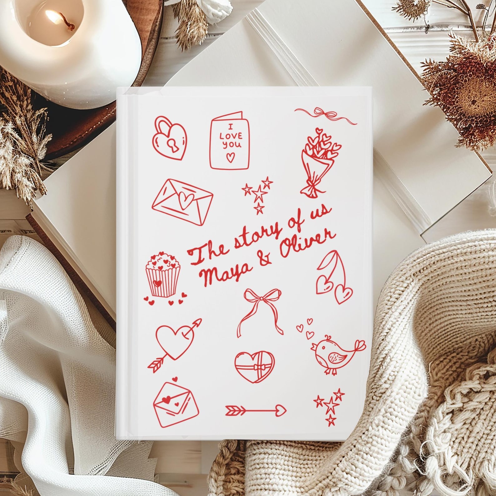 Personalized Couples Journal, Our Love Story Memory Book, Custom ...